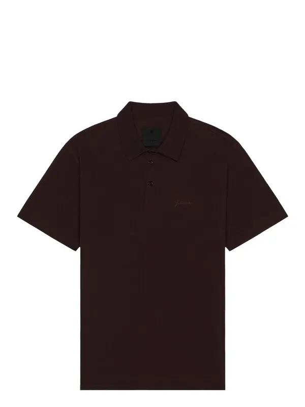Givenchy Logo Embroidered Polo Shirt - Red