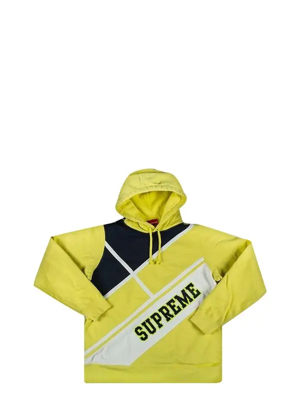 Supreme Diagonal Hooded Sweatshirt - Yellow