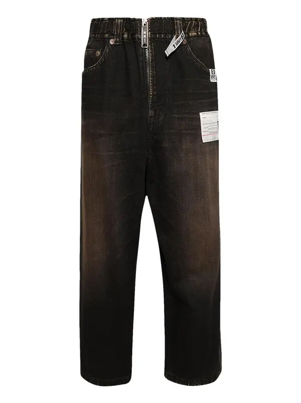 Mihara Yasuhiro Amateur Sewn Wide Jeans - Black