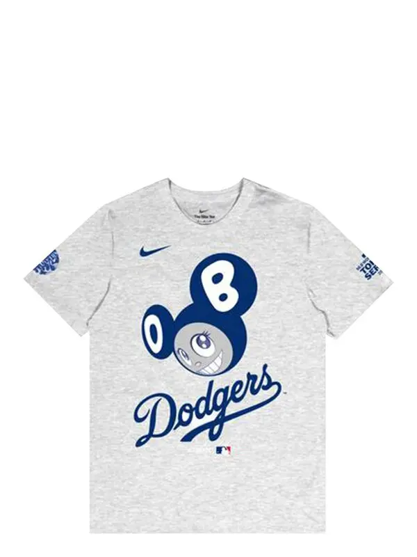 Nike X Takashi Murakami X Mlb World Tour Tokyo Series 2025 Dodgers Short-sleeve Tee - Grey