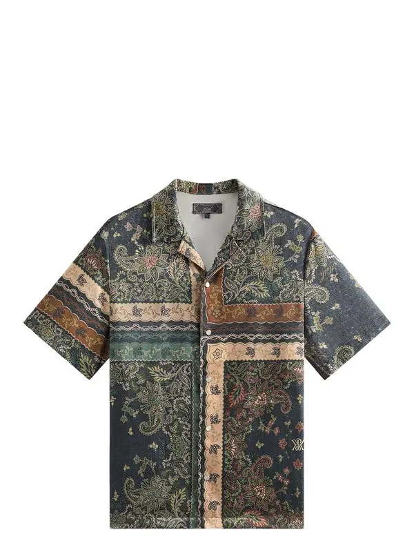 Kith Panelled Bandana Thompson Camp Collar Shirt - Green