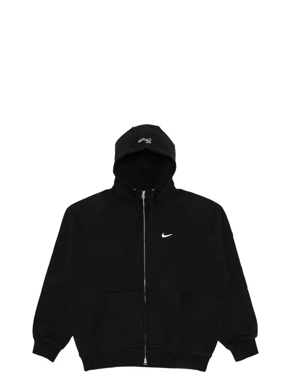 Supreme X Nike Zip-up Hooded Sweatshirt - Black