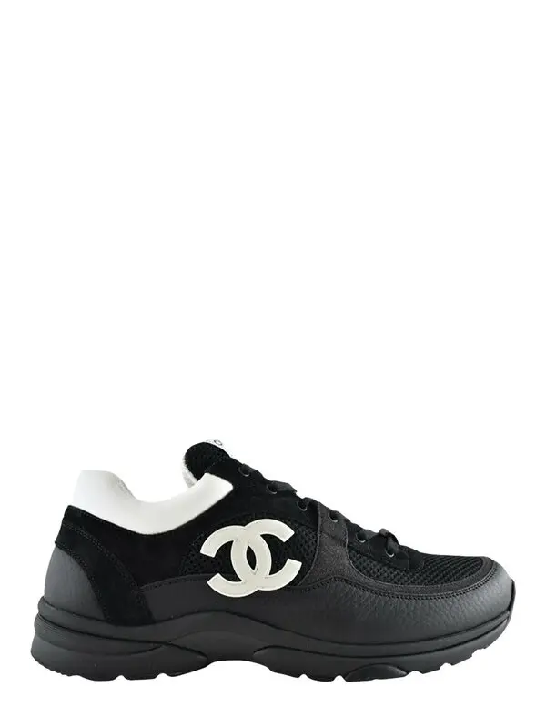 Chanel Lace-up Sneakers - Black