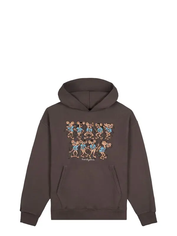 BRAIN DEAD Rat Dance Soundsystem Hoodie - Grey