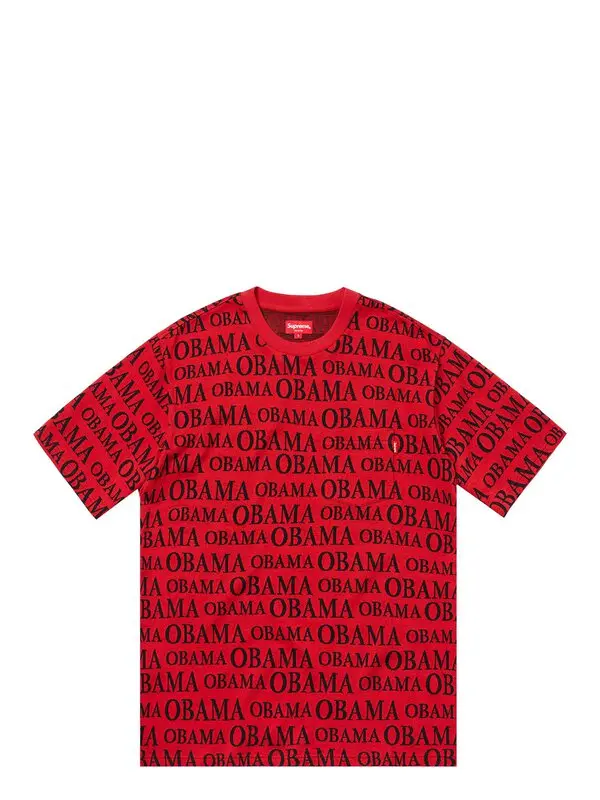 Supreme Obama Jacquard Short-sleeve Top - Red