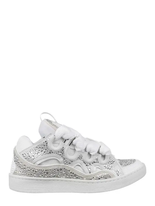 LANVIN Curb Rhinestone Sneakers - White