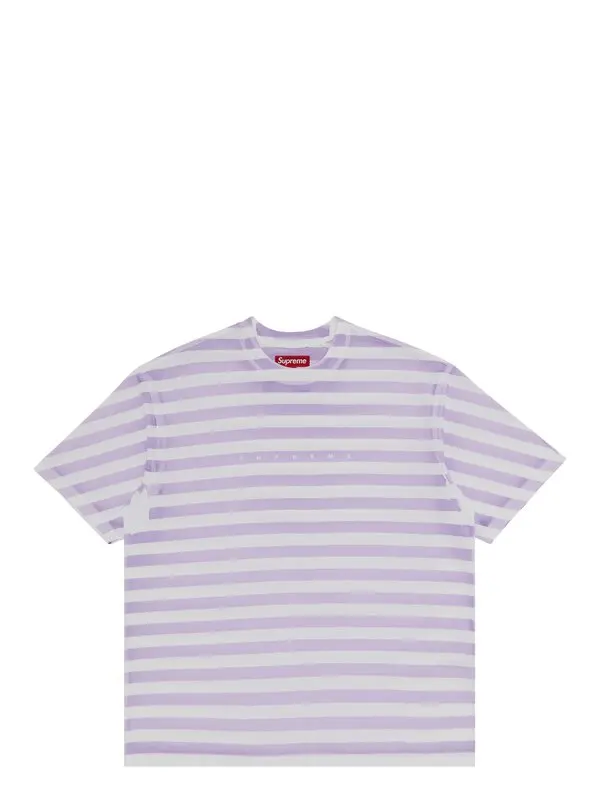 Supreme Striped Short Sleeve Top - Purple