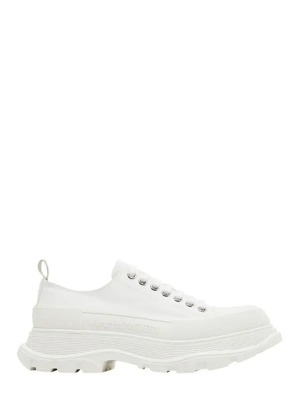 Alexander McQueen Tread Slick Lace Up Sneakers - White