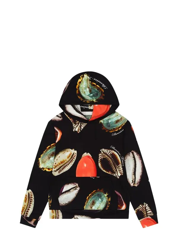 DENIM TEARS Printed Shell Hoodie - Black