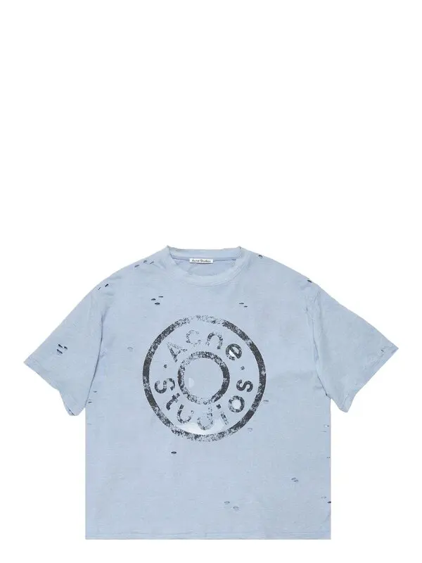 Acne Studios Logo Relaxed Fit T-shirt - Blue