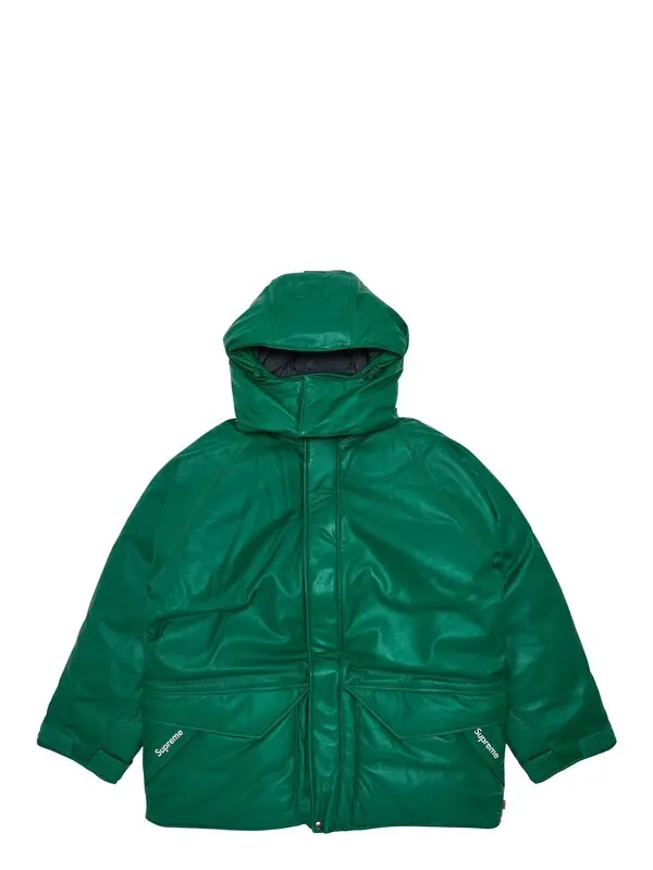 Supreme Gore-tex Leather 700-fill Down Parka - Green