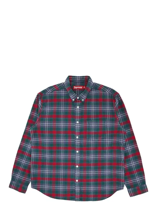 Supreme Plaid Flannel Shirt - Blue