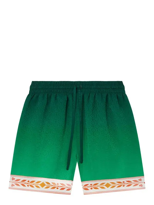Casablanca Silk Shorts - Green