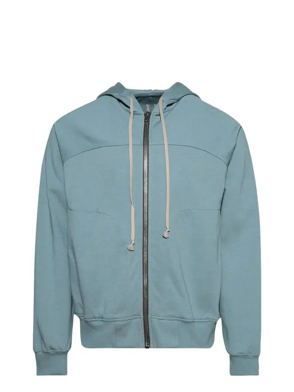 Rick Owens Loose Fit Windbreaker Hoodie - Blue
