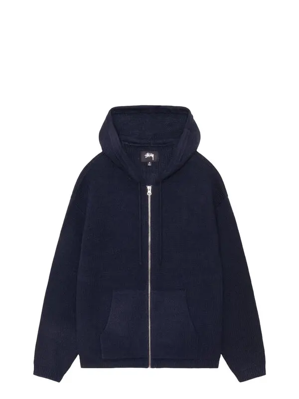 StÜssy Hooded Zip Sweater - Blue
