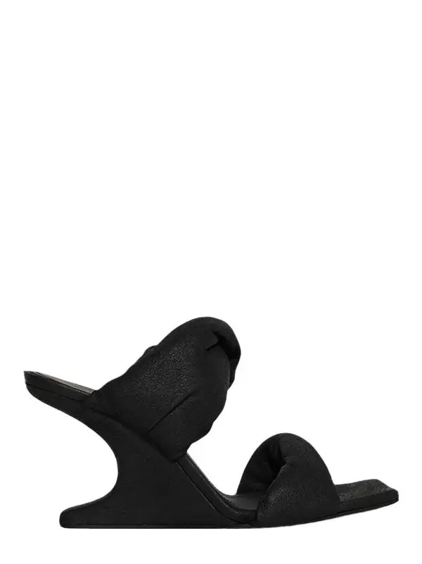 Rick Owens Cantilever 8 Twisted Leather Sandal - Black