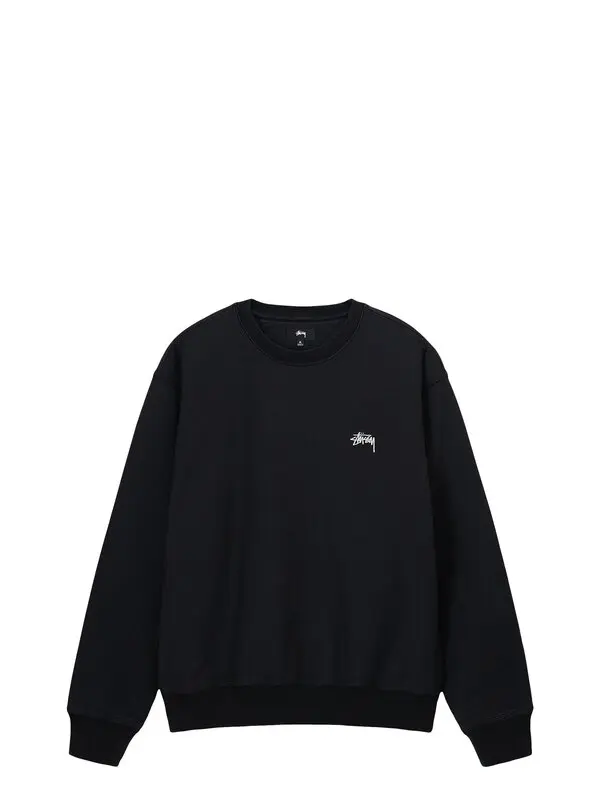 StÜssy Stock Logo Crew - Black