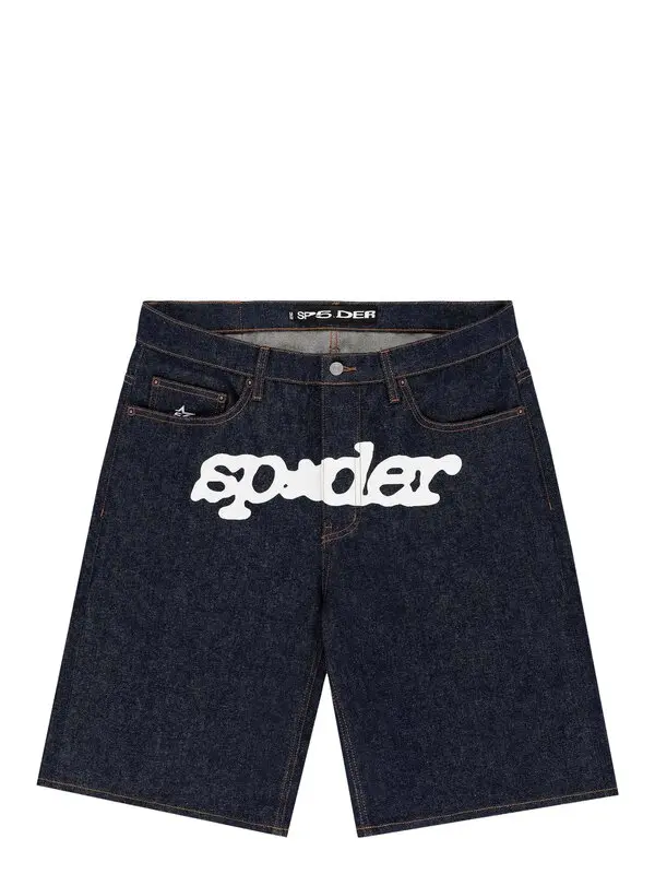 SP5DER V3 Logo Denim Short - Blue