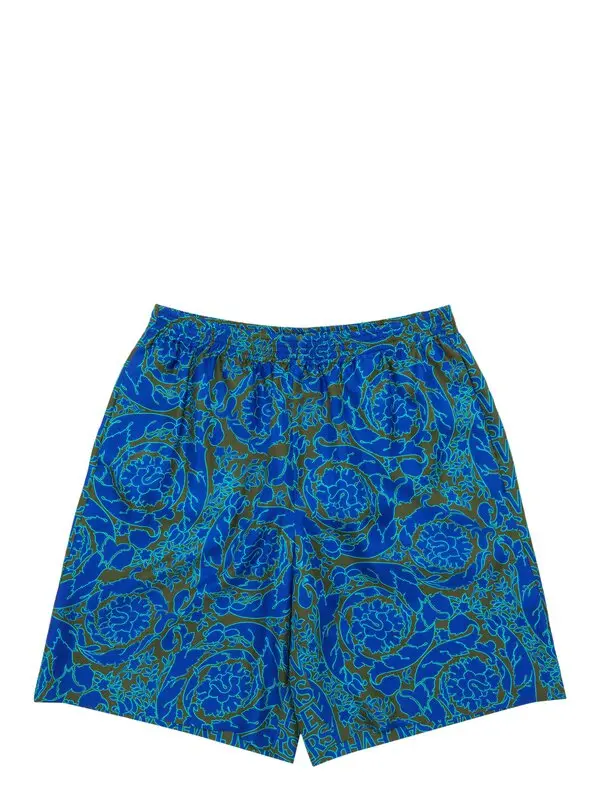 Versace Baroque Print Silk Shorts - Cream