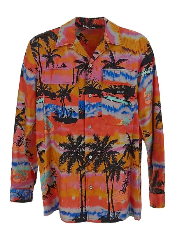 Palm Angels Pshychedelic Palms Shirt - Pink