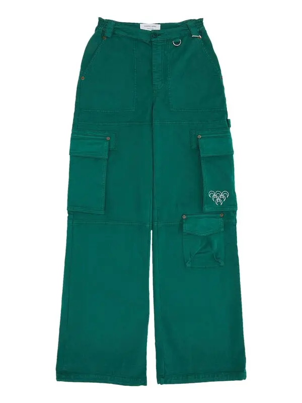 MARINE SERRE Workwear Pants - Green