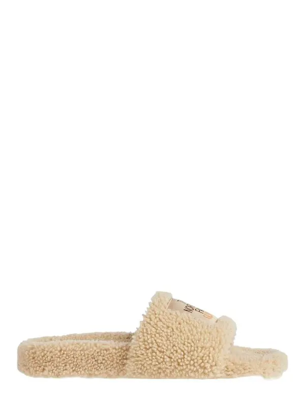 Gucci The North Face X Merino Wool Slides - Cream
