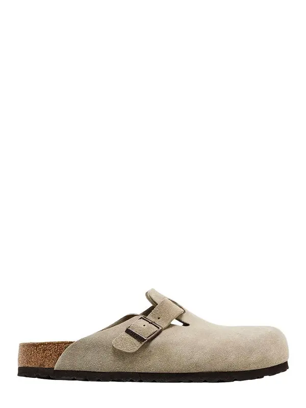 BIRKENSTOCK Boston Suede Leather Clogs - Tan