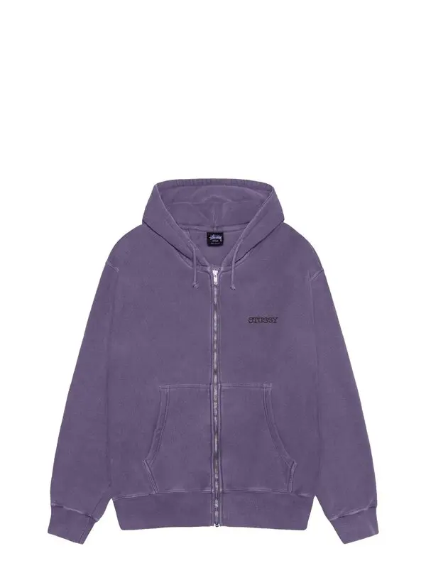 StÜssy Jumbo Zip Up Hoodie - Purple
