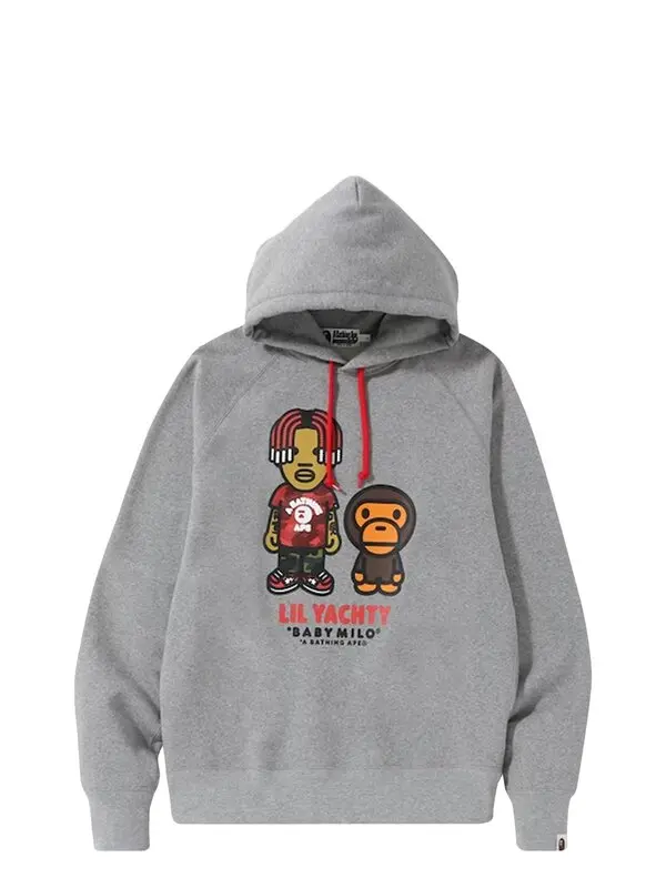 A BATHING APE Baby Milo X Lil Yachty Pullover Hoodie - Grey