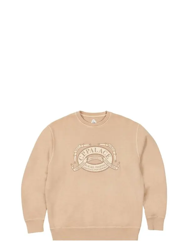 PALACE X C.p. Company Over Dyed Crew Sweat - Tan