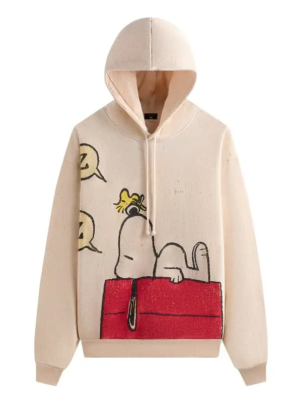 Kith For Peanuts Sleeping Doghouse Comic Nelson Hoodie - Tan