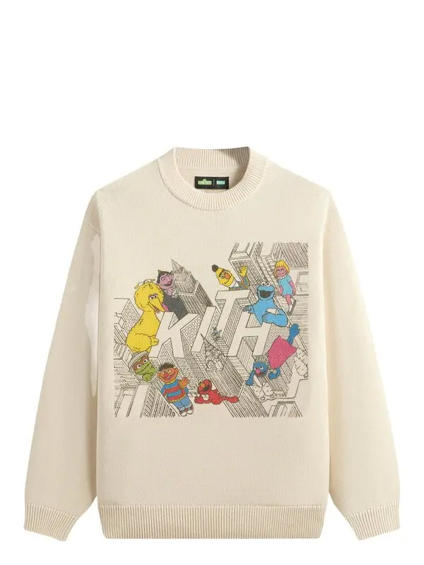Kith X Sesame Street City Outline Sweater - Cream