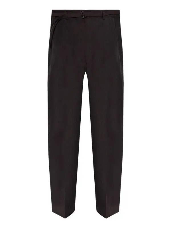LEMAIRE Belted Tailored Pants - Brown