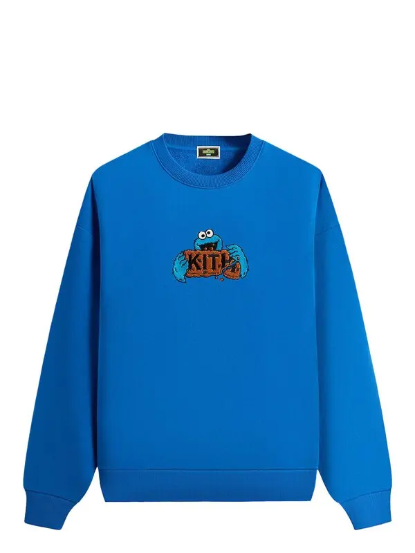 Kith X Sesame Street Cookie Monster Nelson Crewneck - Blue