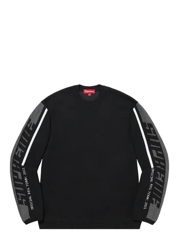 Supreme Sleeve Stripe Sweater - Black