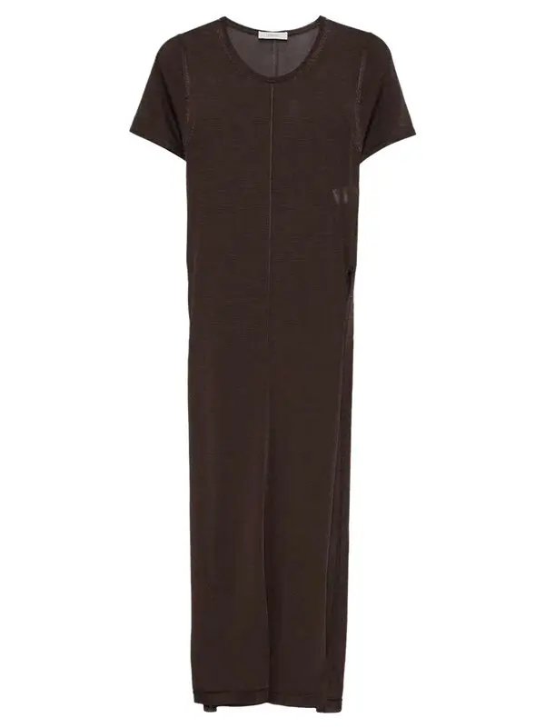 LEMAIRE Column Dress With Slits - Brown