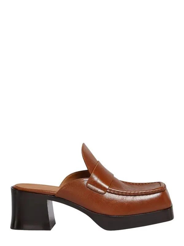 Marni Heeled Mule - Brown