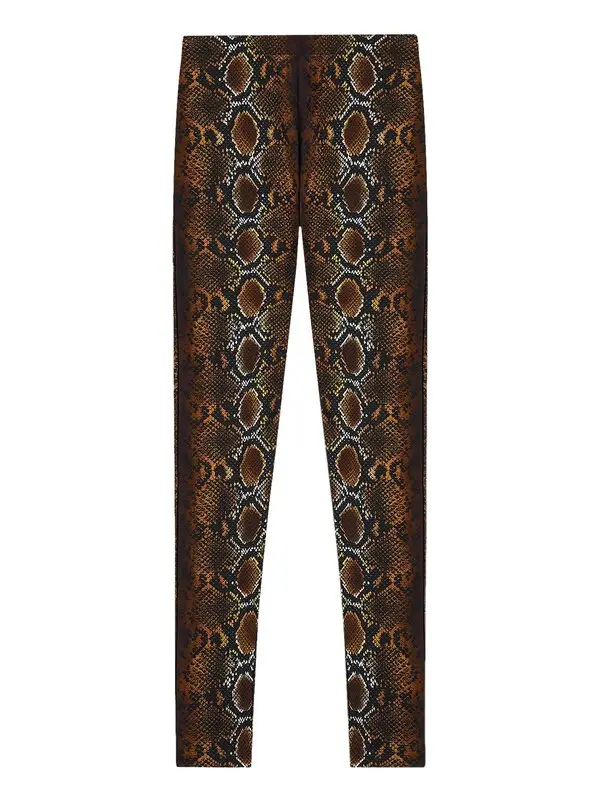 Versace Python Print Leggings 'natural - Multicolor