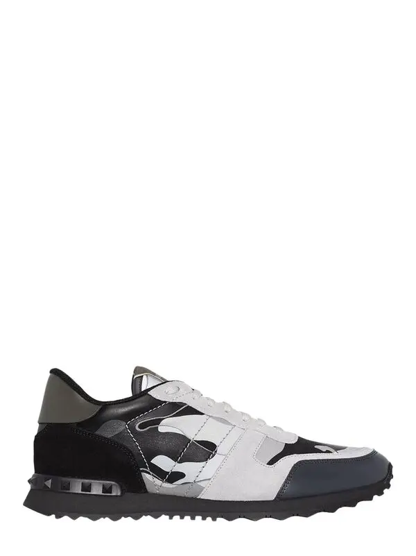 Valentino Garavani Rockrunner Lace Sneakers - Grey