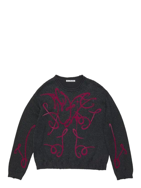 Acne Studios Printed Jumper - Grey