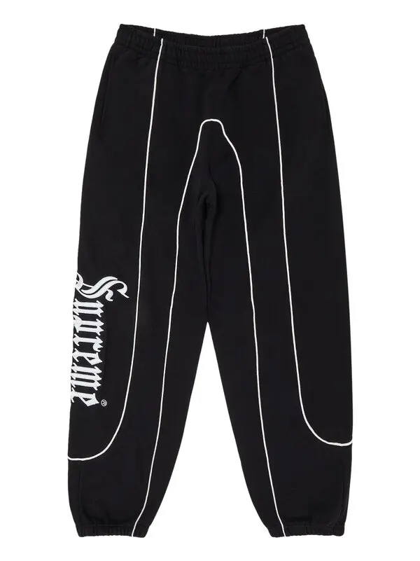 Supreme Curve Piping Sweatpant - Black