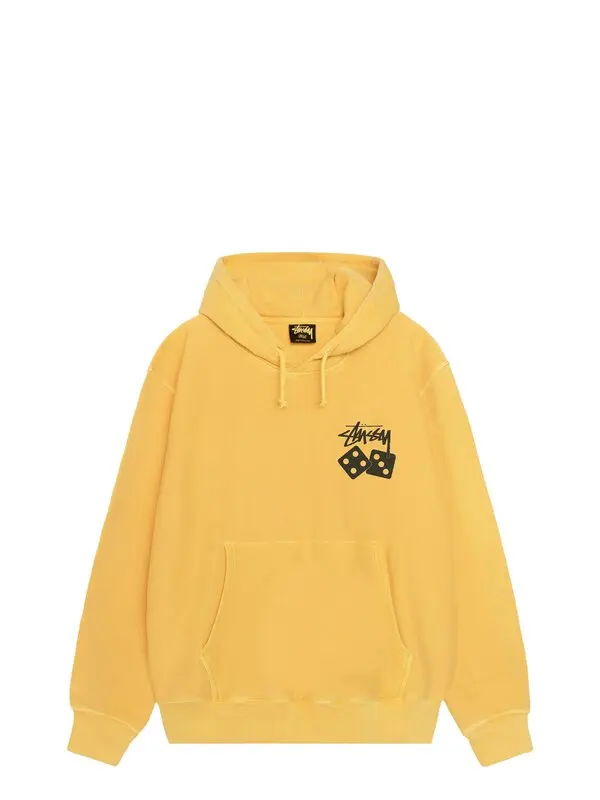 StÜssy Dice Pigment Dyed Hoodie - Yellow