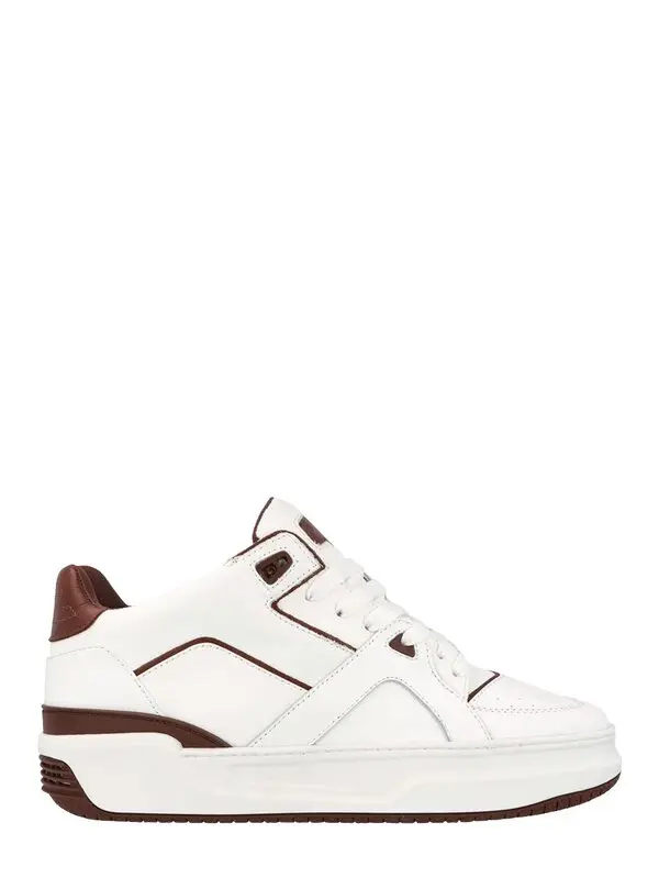 JUST DON Luxury Courtside Low Sneakers - White
