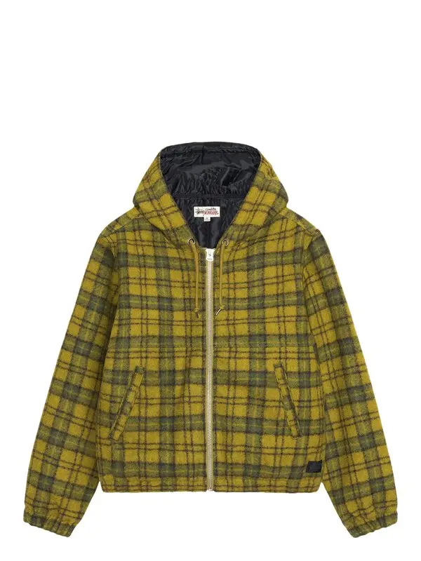 StÜssy Plaid Wool Work Jacket - Green