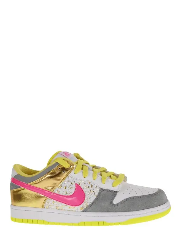 Nike Dunk Low Metallic Gold Sneakers - White