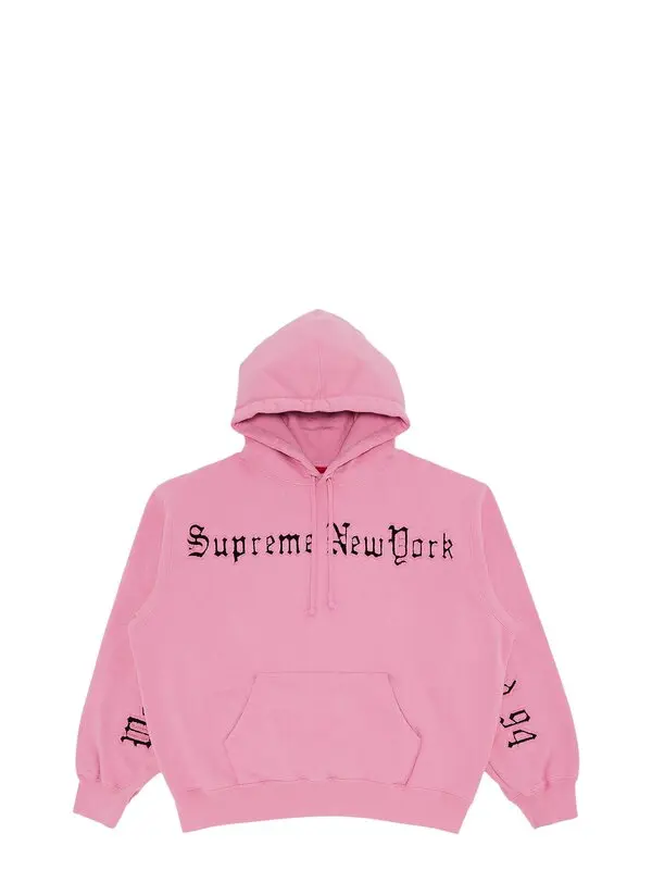 Supreme Contrast Cutout Hooded Sweatshirt - Pink