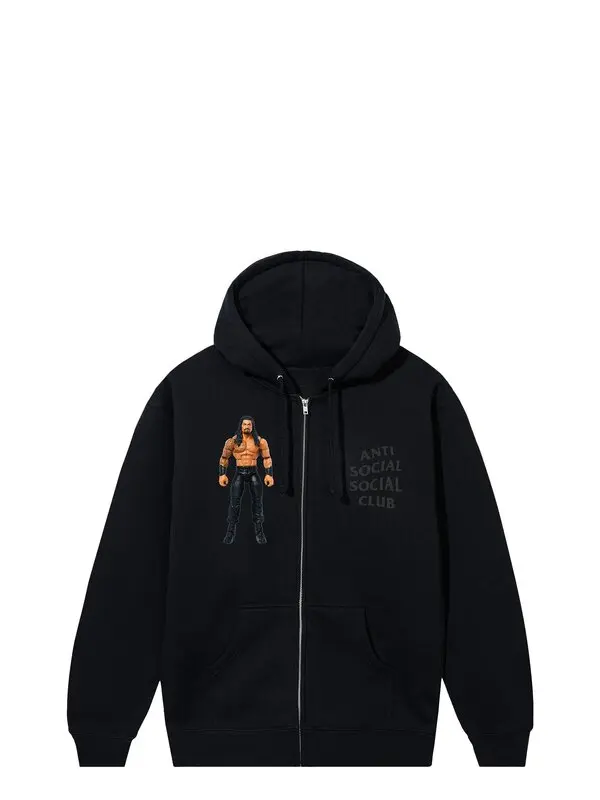 ANTI SOCIAL SOCIAL CLUB X Wwe Roman Reigns Zip Hoodie - Black