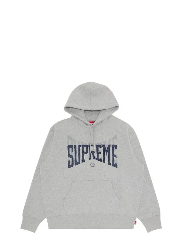 Supreme Rhinestone Shadow Hooded Sweatshirt - Grey