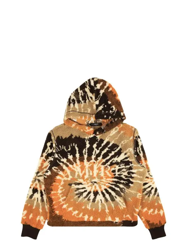 Amiri Tie-dye Polar Fleece Hoodie - Orange