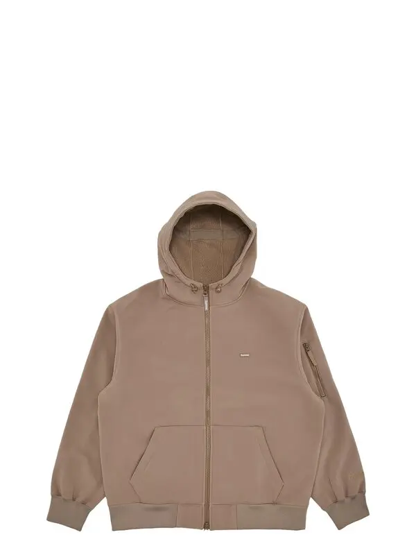 Supreme Windstopper Zip Up Hooded Sweatshirt - Tan